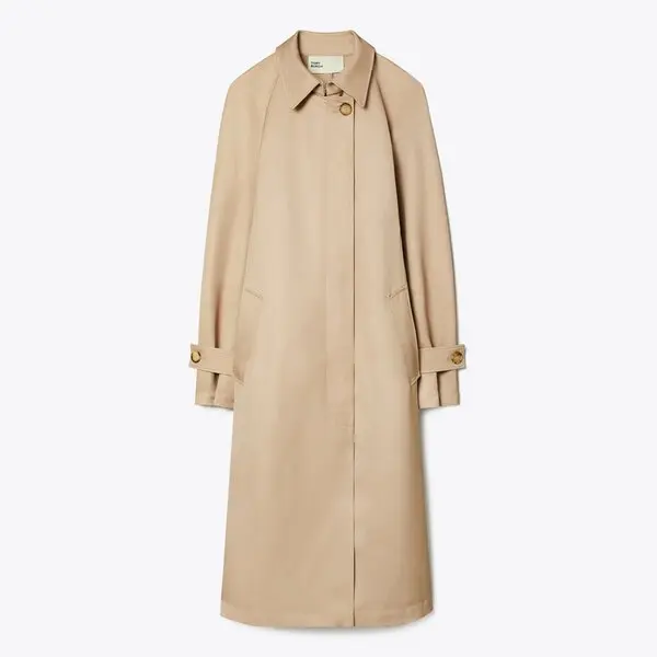 Tory Burch Viscose Trench Coat - Beige