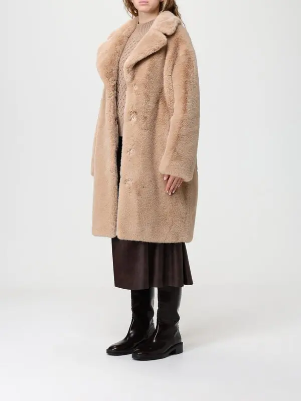 STAND STUDIO Fur Coat - Beige