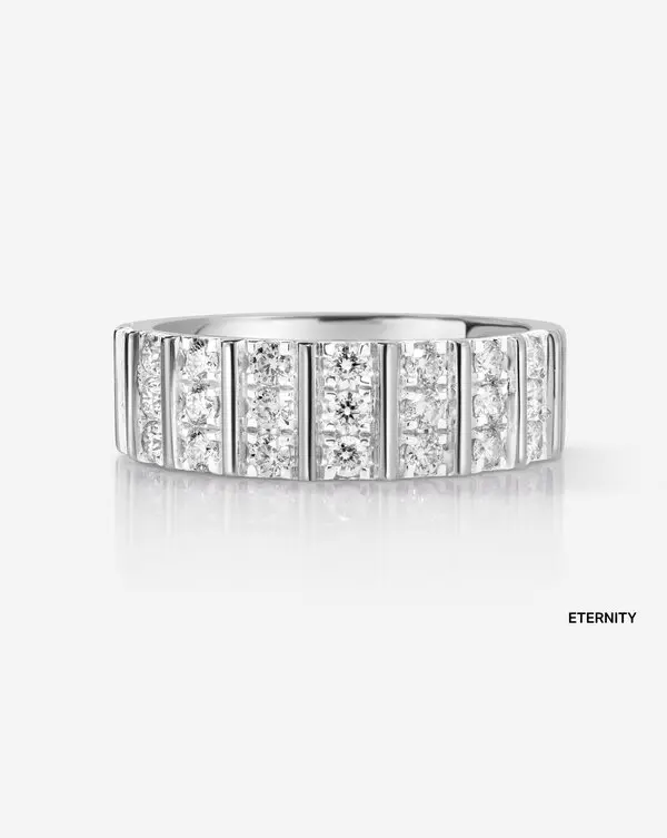 Ring Concierge Three Row Fluted Diamond Eternity Ring - One-color