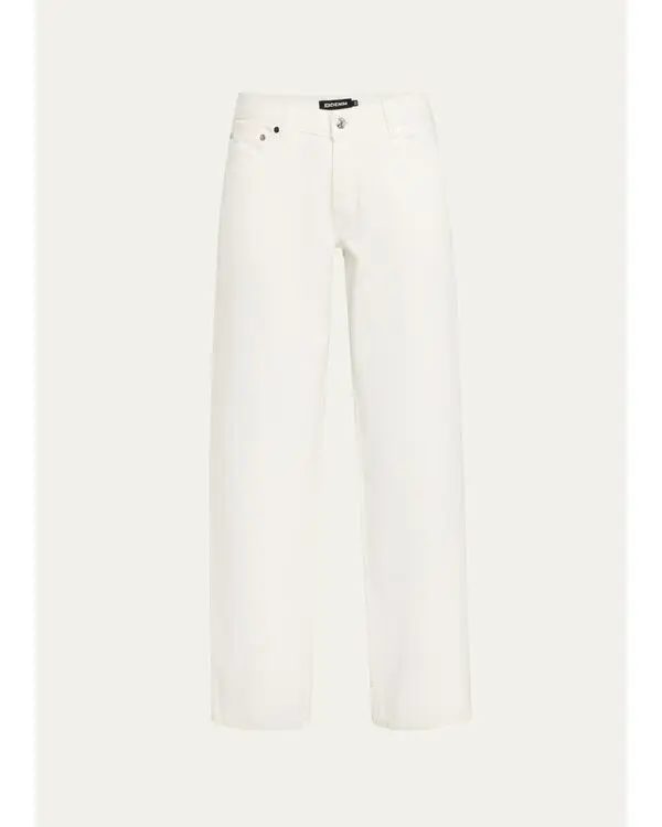 EB DENIM Low-rise Baggy Jeans - White