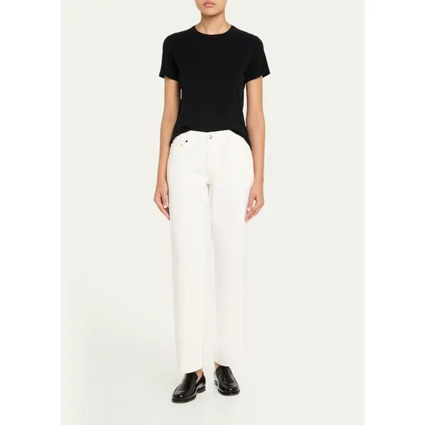 EB DENIM Low-rise Baggy Jeans - White