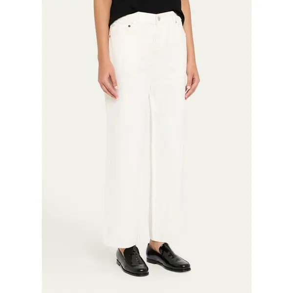 EB DENIM Low-rise Baggy Jeans - White