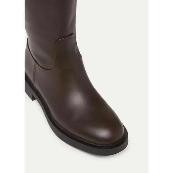 GIANVITO ROSSI Tall Leather Riding Boots - Brown