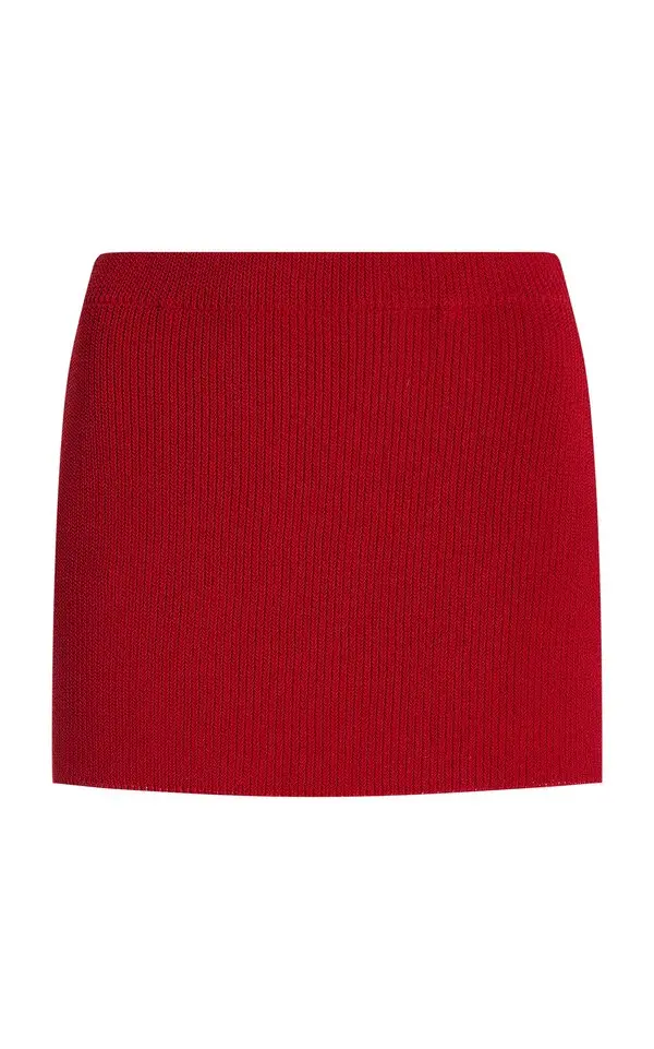 AYA MUSE Knit Cotton-blend Mini Skirt