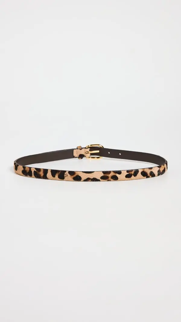 Anderson's Narrow Calf Hair Belt - Leopard
