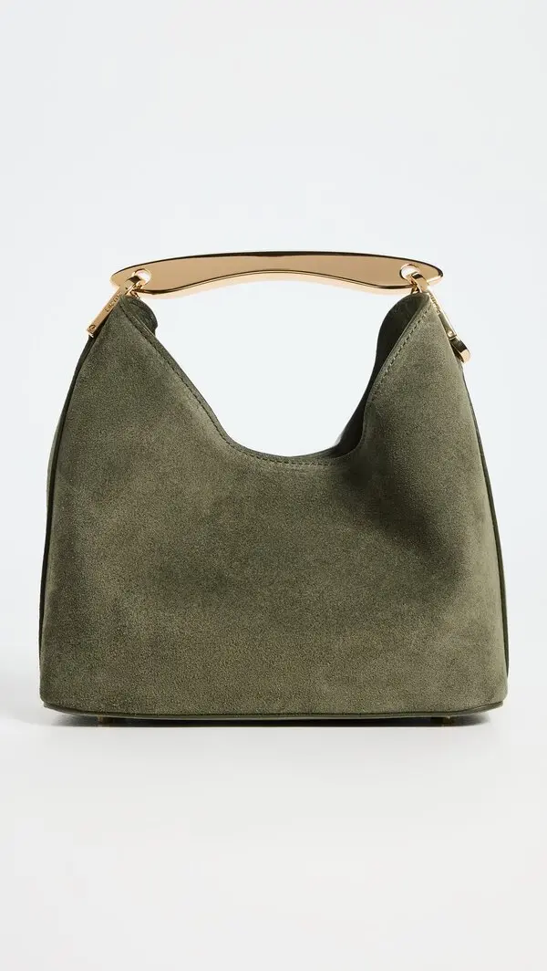 ELLEME Boomerang Small Suede Bag - Khaki Suede
