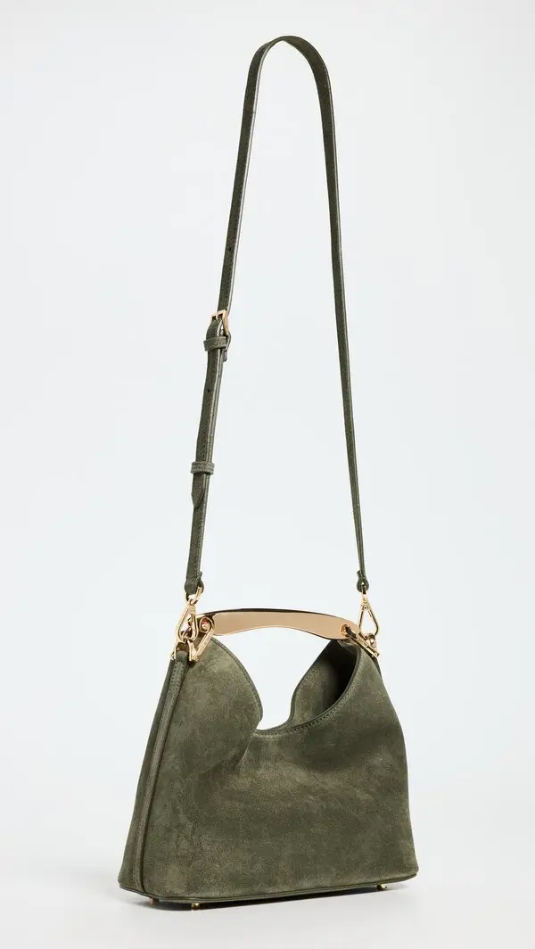 ELLEME Boomerang Small Suede Bag - Khaki Suede