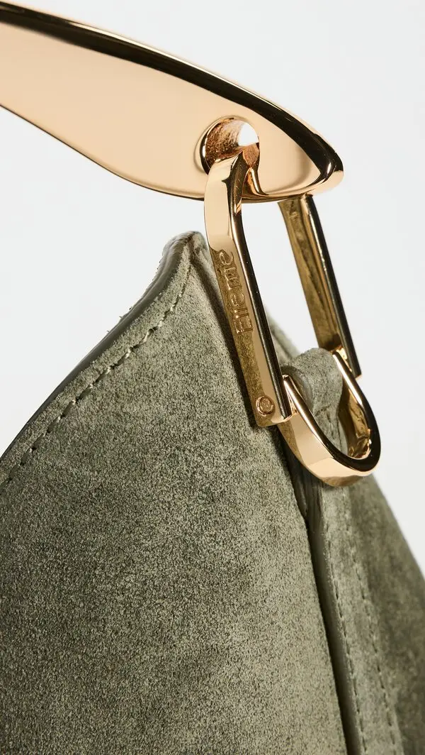 ELLEME Boomerang Small Suede Bag - Khaki Suede