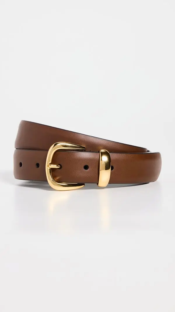 Anderson's Narrow Calf Leather Belt - Taupe Brown