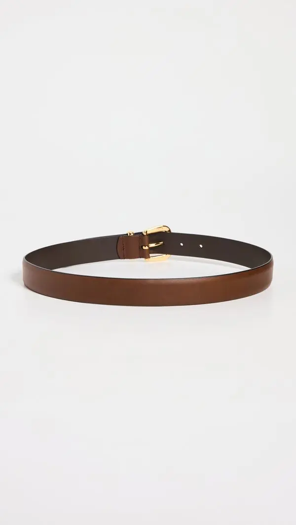 Anderson's Narrow Calf Leather Belt - Taupe Brown