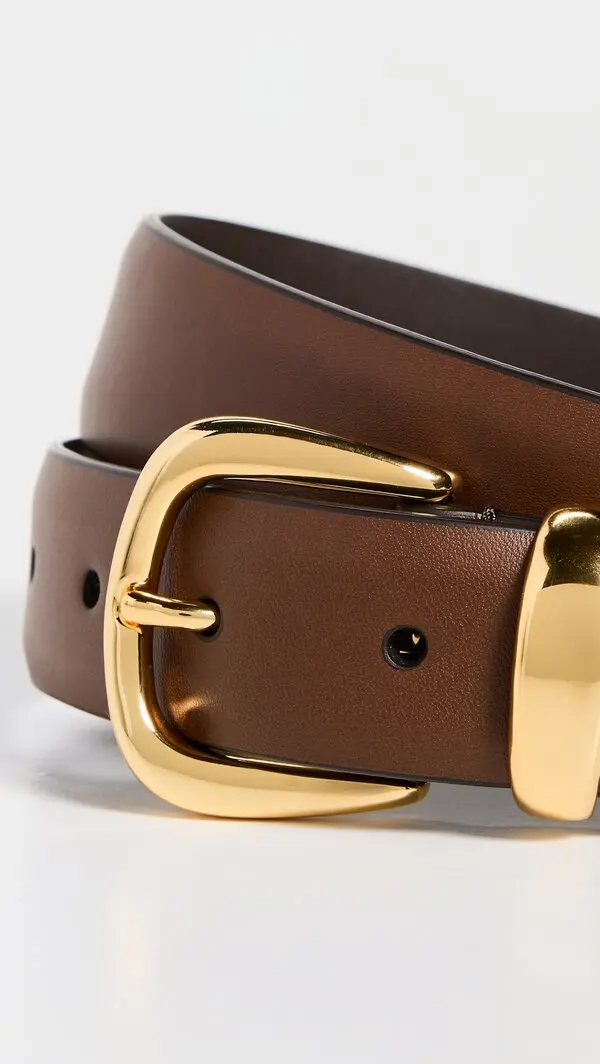 Anderson's Narrow Calf Leather Belt - Taupe Brown