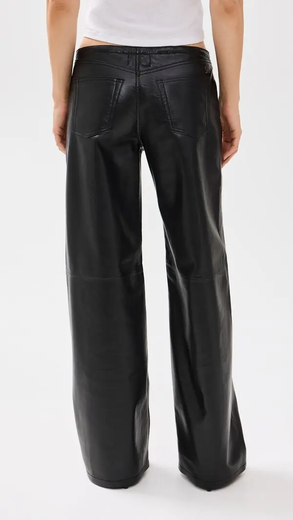 Still Here Leather Jeans - Black Leather
