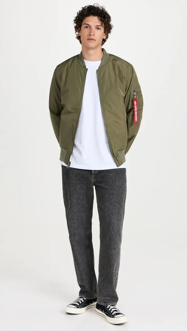 Alpha Industries Reversible Quilted Ma-1 Flight Jacket