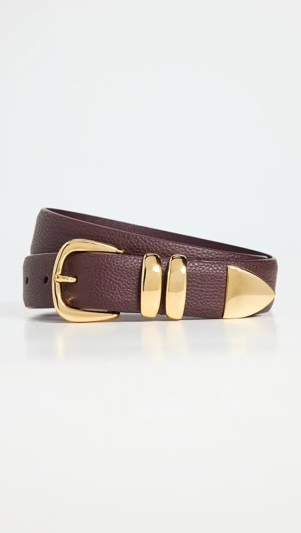 Anderson's Calf Leather Double Fastener Belt - Oxblood