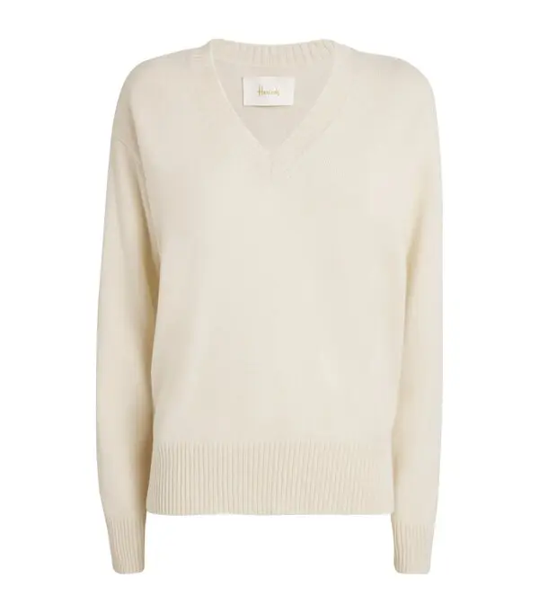 Harrods Cashmere V-neck Sweater