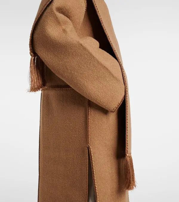 TOTEME Embroidered Wool-blend Scarf Coat