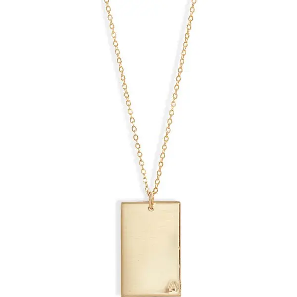 SET & STONES Goldie Initial Tag Pendant Necklace - Gold / A