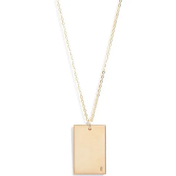 SET & STONES Goldie Initial Tag Pendant Necklace - Gold / I
