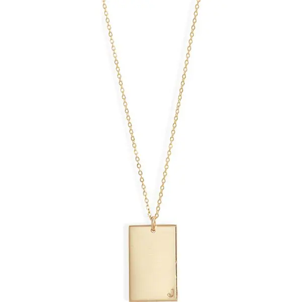SET & STONES Goldie Initial Tag Pendant Necklace - Gold / J