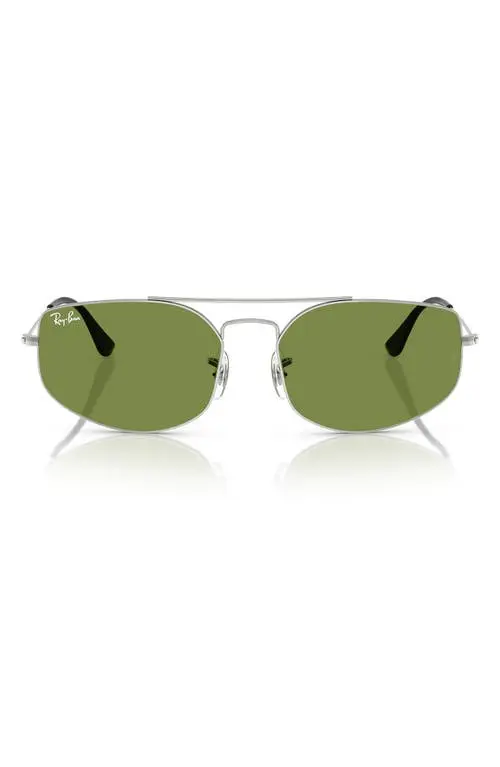 Ray-ban 60mm Irregular Sunglasses - Silver