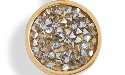 KARINE SULTAN Pavé Cubic Zirconia Coin Pendant Necklace