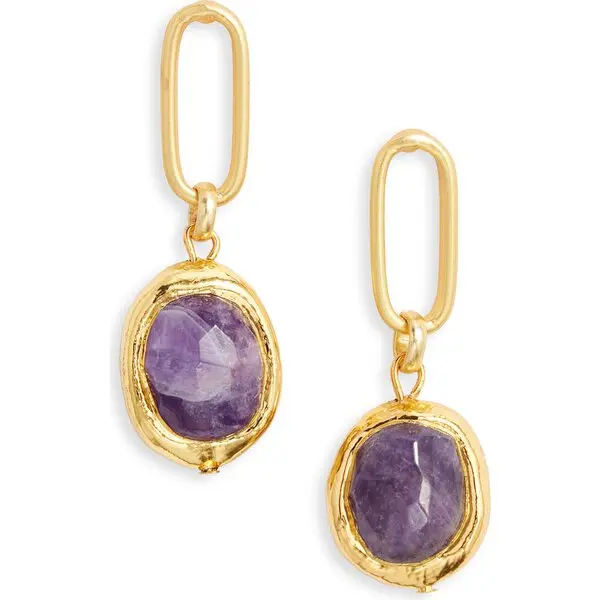 KARINE SULTAN Crystal Drop Earrings - Gold