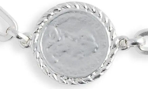 KARINE SULTAN Coin Station Chain Necklace - Silver