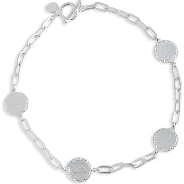KARINE SULTAN Coin Station Chain Necklace - Silver