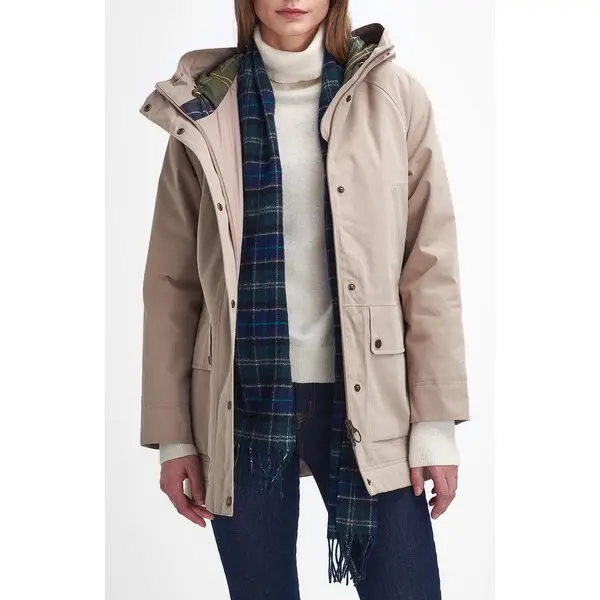 Barbour Winter Beadnell Waterproof Jacket - Sand Dune Beige/classic