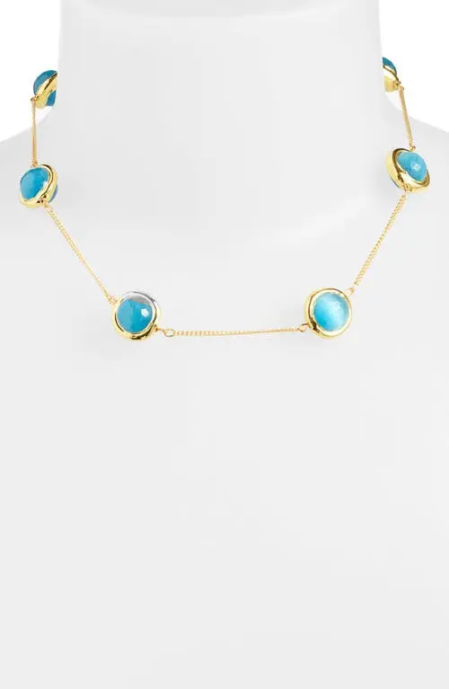 KARINE SULTAN Crystal Station Necklace