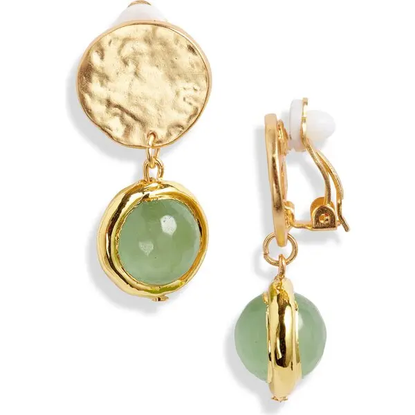 KARINE SULTAN Crystal Drop Earrings - Gold
