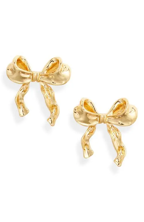 KARINE SULTAN Bow Drop Earrings - Gold