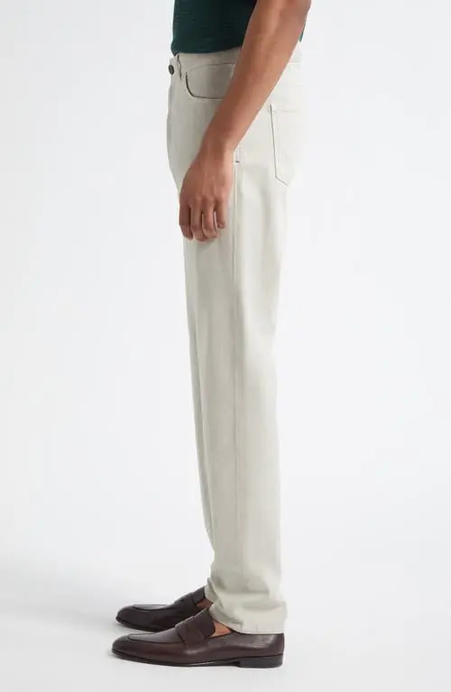 Isaia Five-pocket Slim Fit Chinos - Light Brown 381