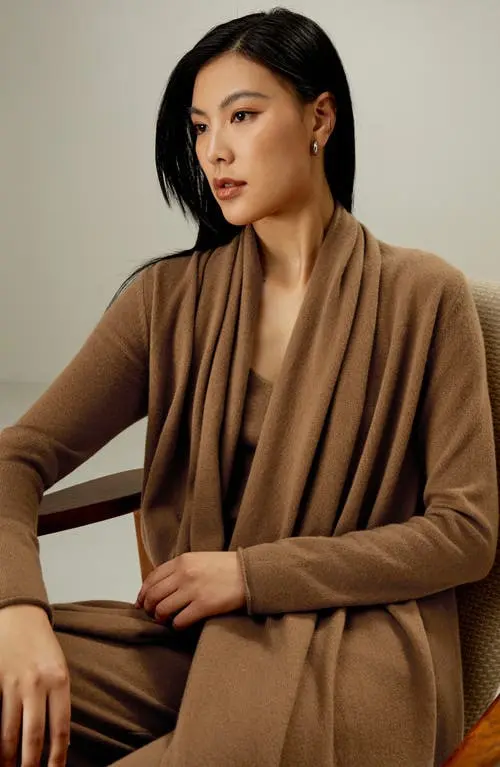 Lilysilk 100% Cashmere Wrap Cardigan With Shawl Collar
