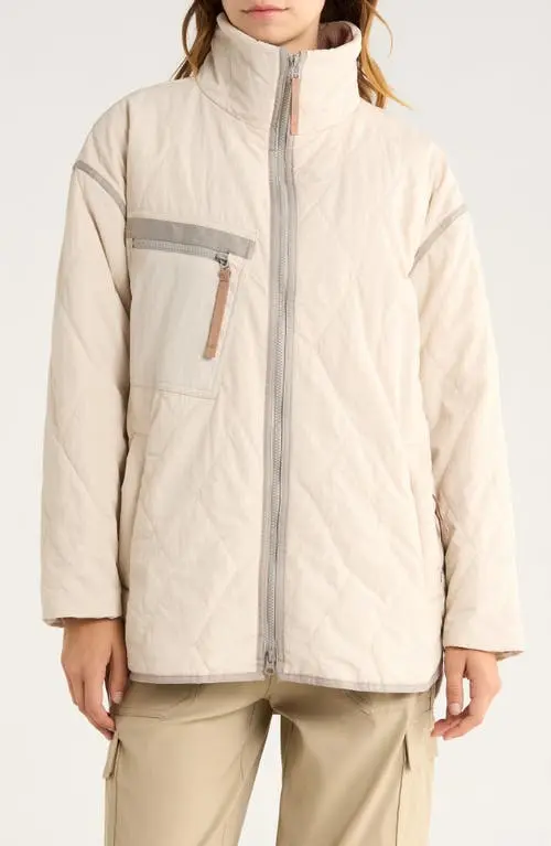 Prana Encinitas Water Repellent Quilted Field Coat - Almond