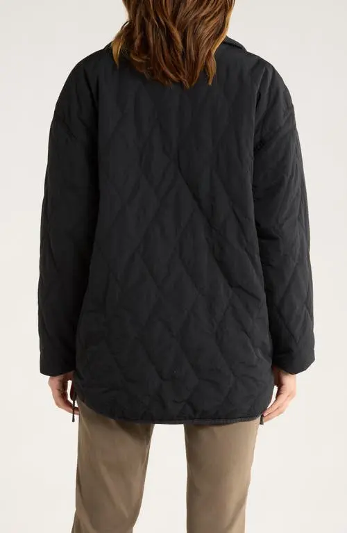 Prana Encinitas Water Repellent Quilted Field Coat - Black