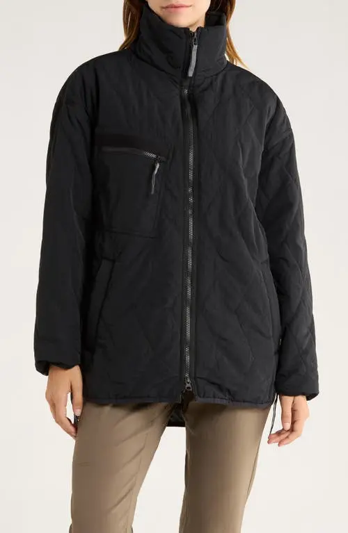 Prana Encinitas Water Repellent Quilted Field Coat - Black