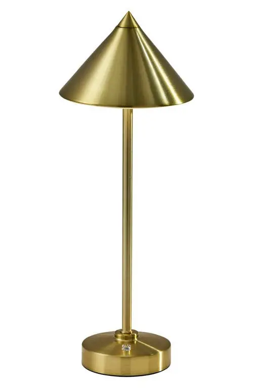 ADESSO Ritchie Led Cordless Lamp - Antique Brass