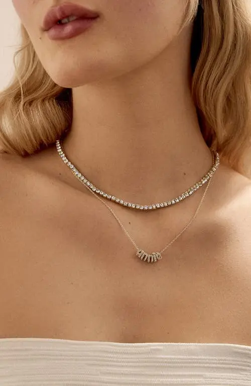Baublebar Custom Bubble Letter Pendant Necklace - Clear