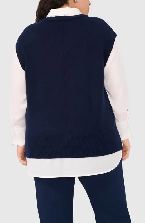 Halogen Layered Look Sweater Vest