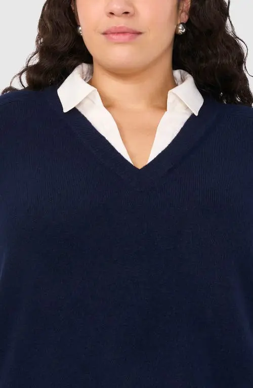 Halogen Layered Look Sweater Vest
