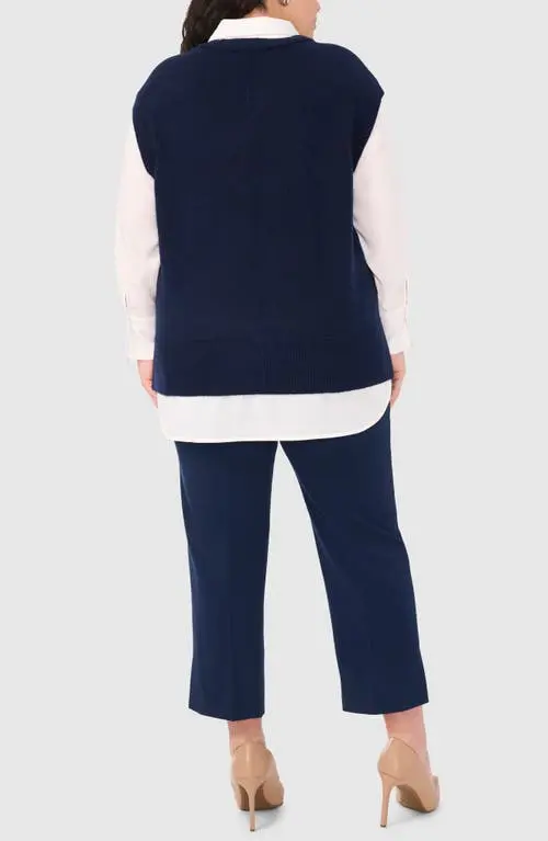 Halogen Layered Look Sweater Vest