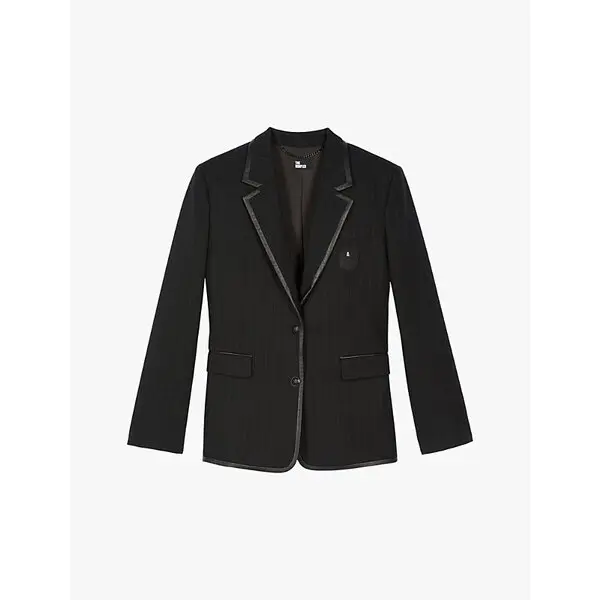 The Kooples Notched-lapels Wool-blend Jacket
