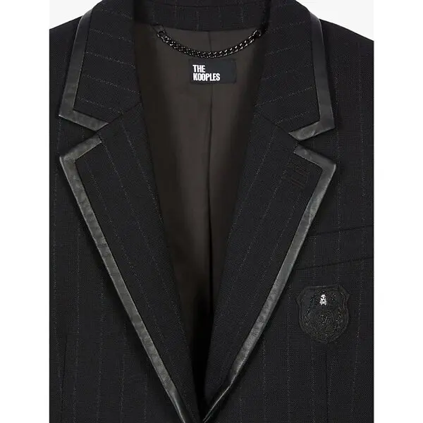 The Kooples Notched-lapels Wool-blend Jacket