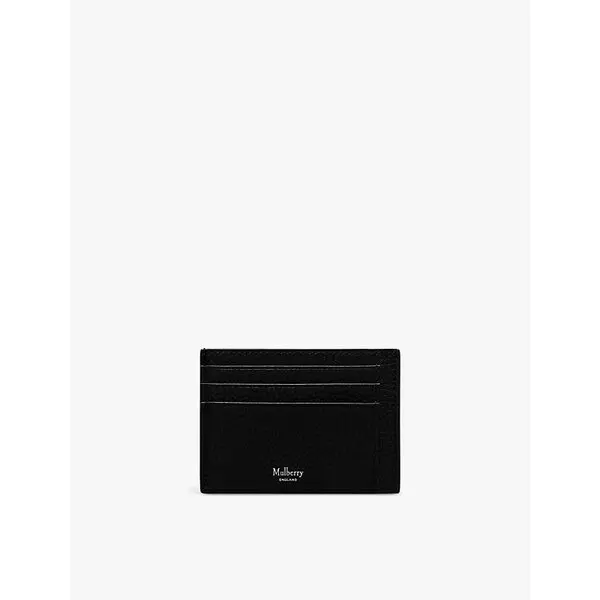Mulberry Heritage Logo-print Leather Card Holder - Black