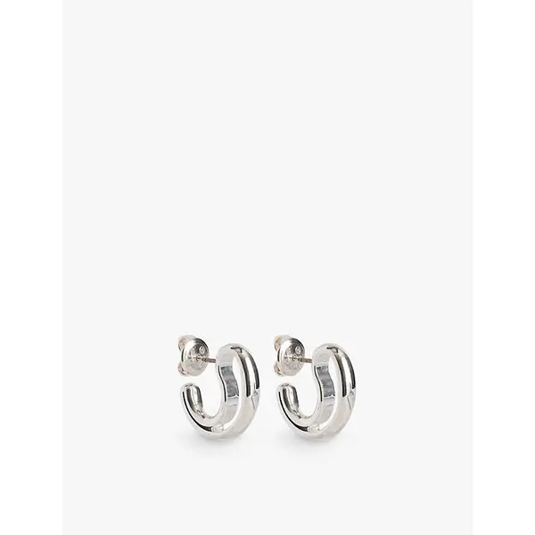 Bottega Veneta Drop Gold Plated Earrings - Silver