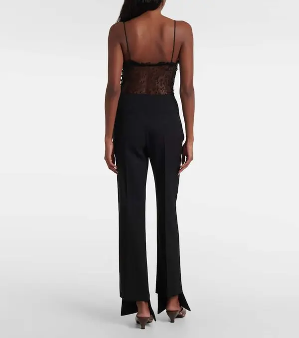 Chloé High-rise Wide-leg Pants - Black