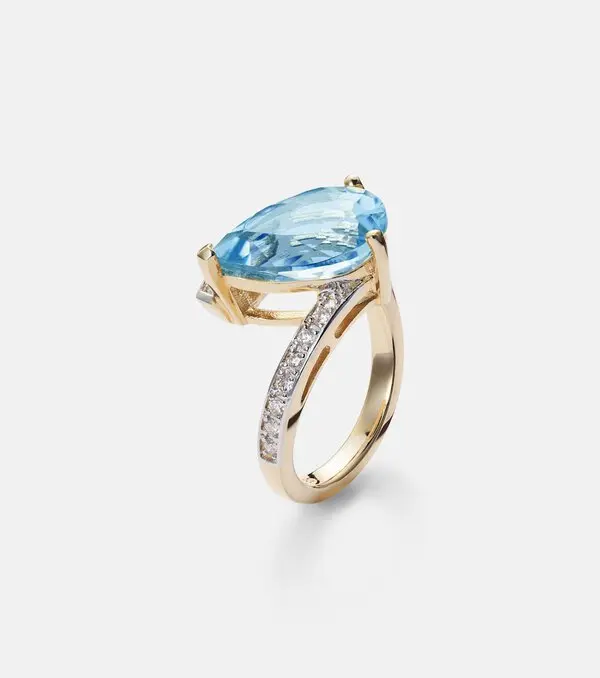 Mateo Slanted Gold Ring - Yellow