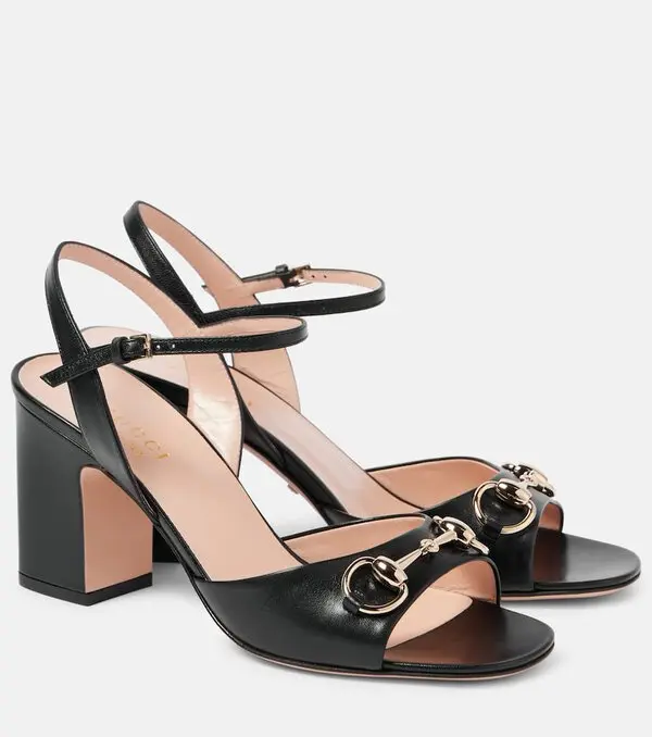 Gucci Horsebit Leather Sandals - Black