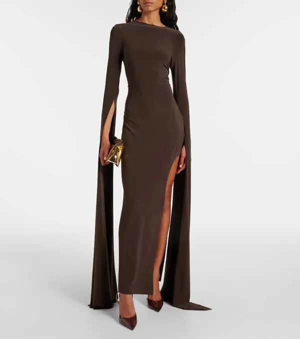 Norma Kamali Draped Jersey Gown